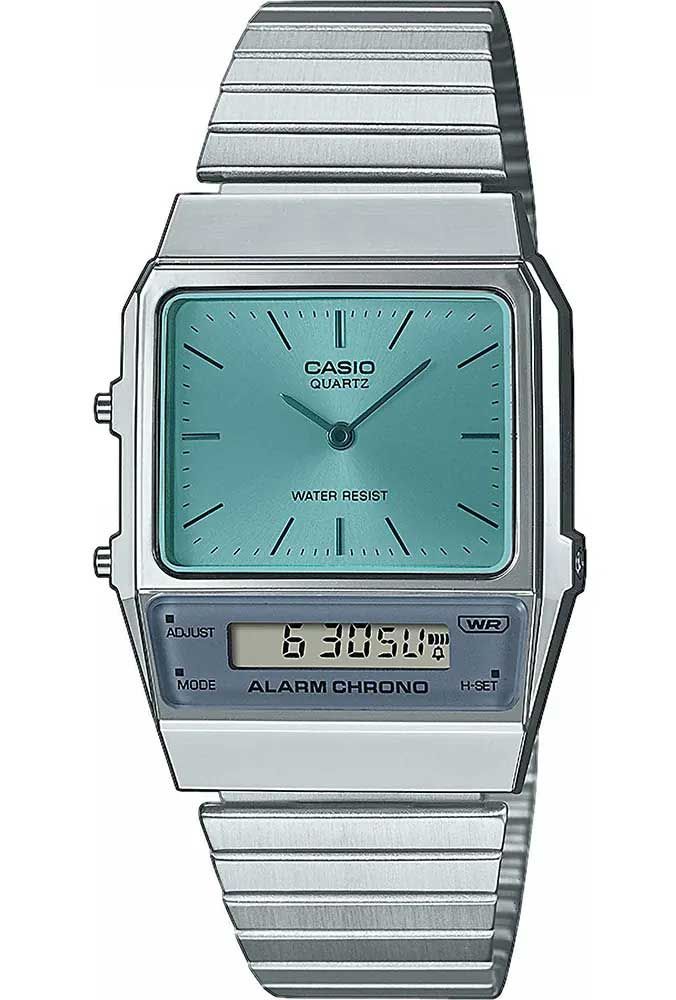 Vintage Heritage Casio | Blå LCD analogmodell i retro 80-talls stil