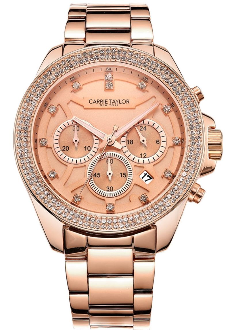 Carrie Taylor Astoria 42mm Golden Chronograph CTW1502 CTW1502