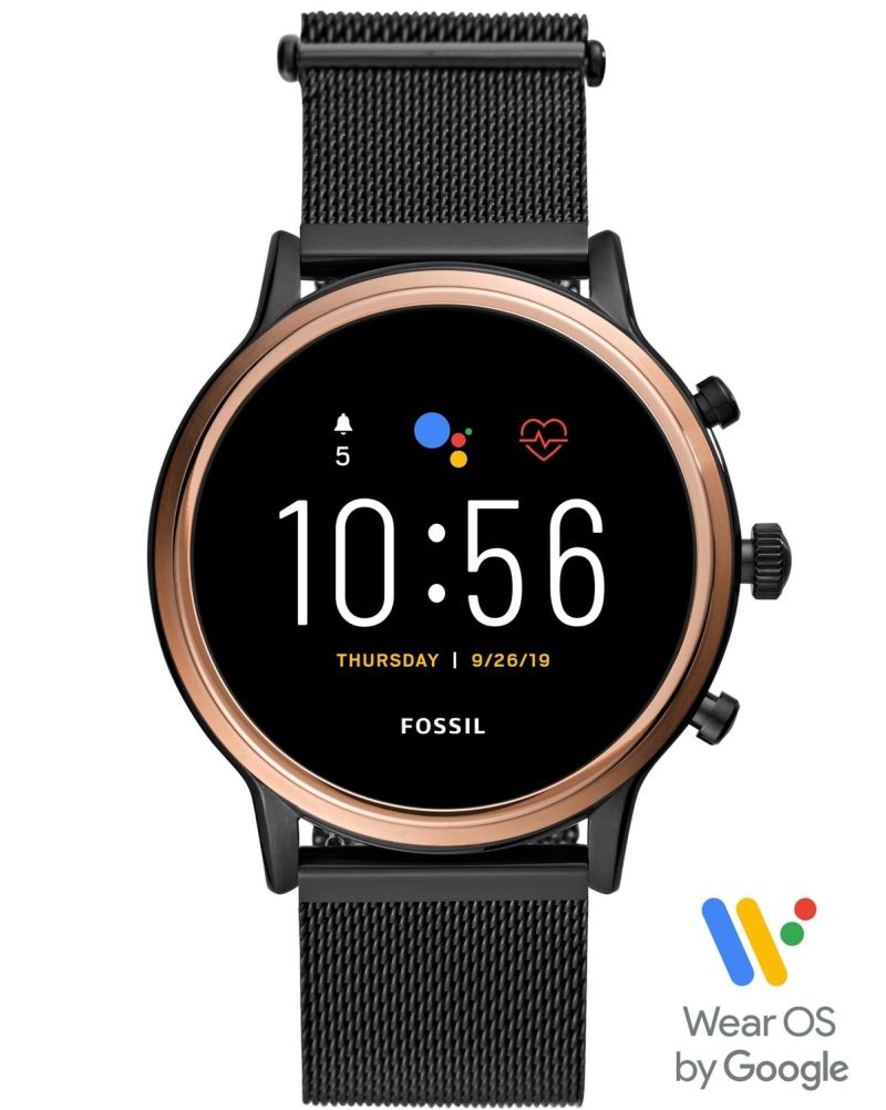 Fossil Gen 5 Smartwatch Julianna HR Smoke Stainless Steel FTW6036