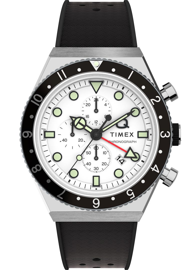 Timex Q Timex 3-Time Zone Chronograph TW2V70100 TW2V70100